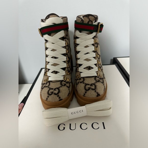 Gucci | Shoes | Gucci Covered Wool Gg Boots | Poshmark